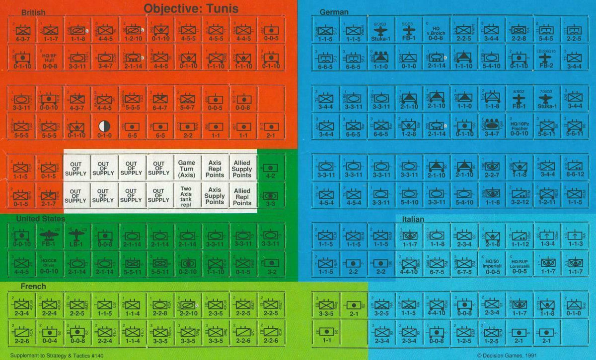 Strategy & Tactics 140, S&T,Objective Tunis, Unpunched, Vital Bonus ...